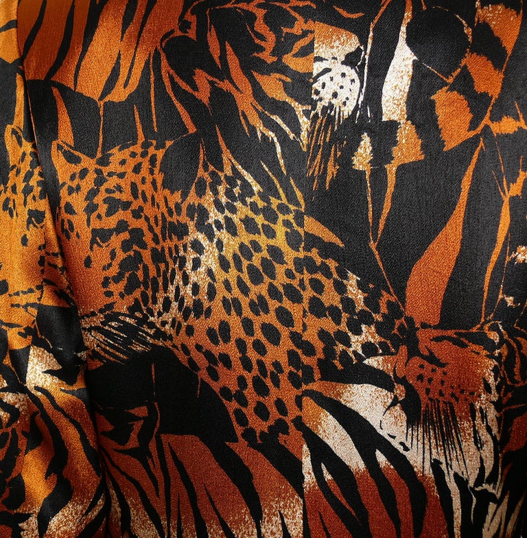 Yves Saint Laurent YSL Vintage Iconic Double-Breasted Leopard Tiger ...