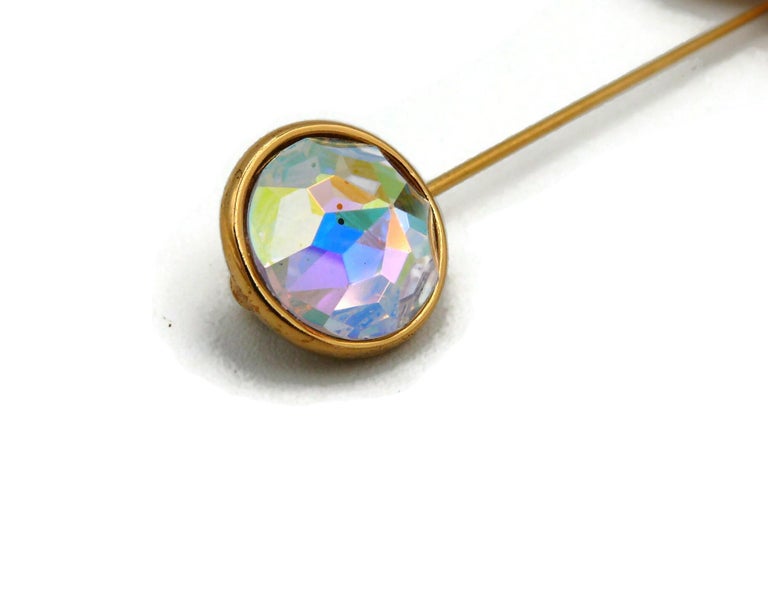 YVES SAINT LAURENT YSL Vintage Iridescent Star Lapel Pin at 1stDibs
