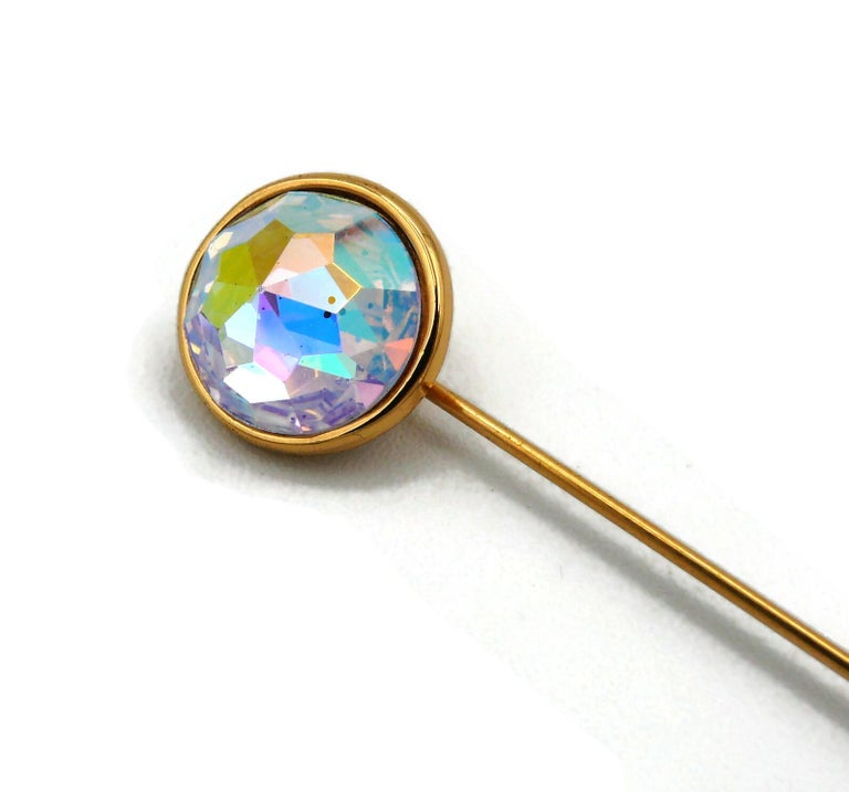 YVES SAINT LAURENT YSL Vintage Iridescent Star Lapel Pin at 1stDibs