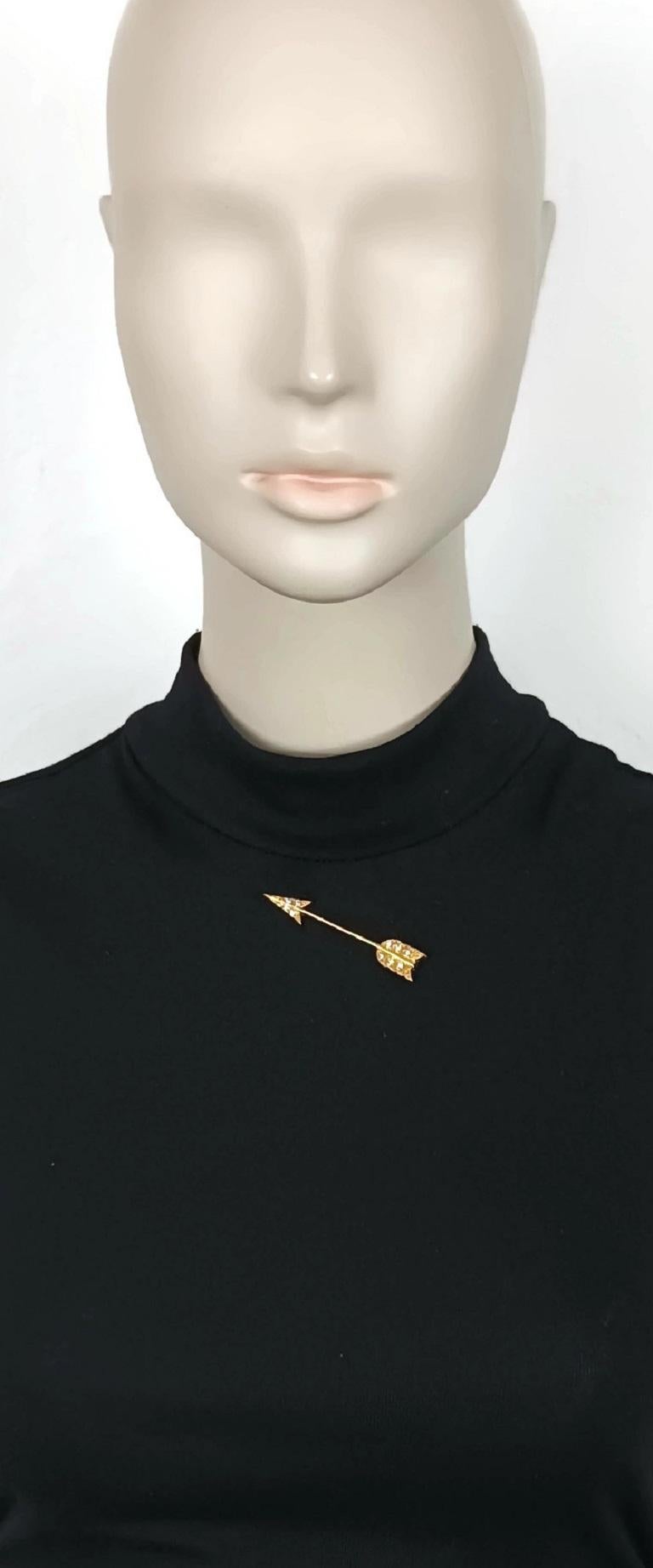 Yves Saint Laurent YSL Vintage Jewelled Arrow Pin's Brooch For Sale at ...