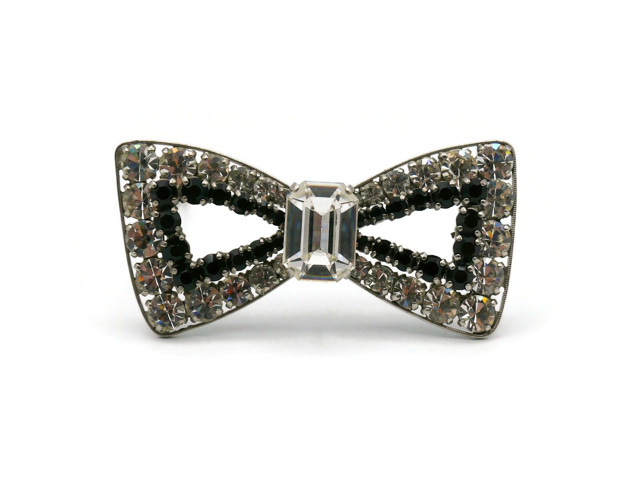 Yves Saint Laurent YSL Vintage Jewelled Bow Brooch For Sale at 1stDibs