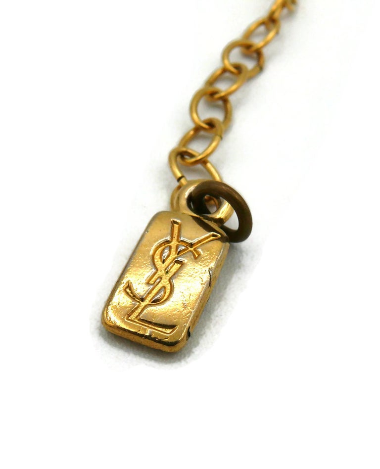 YVES SAINT LAURENT YSL Vintage Jewelled Oriental Design Necklace For ...