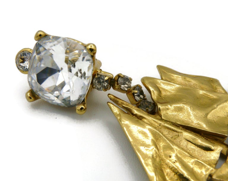 Yves Saint Laurent YSL Vintage Jewelled Sailboat Dangling Earrings For ...