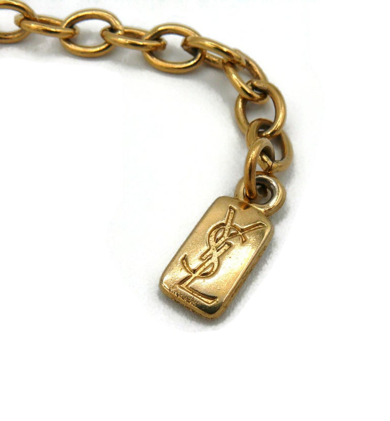 YVES SAINT LAURENT YSL Vintage Jewelled Sunburst Necklace For Sale at ...