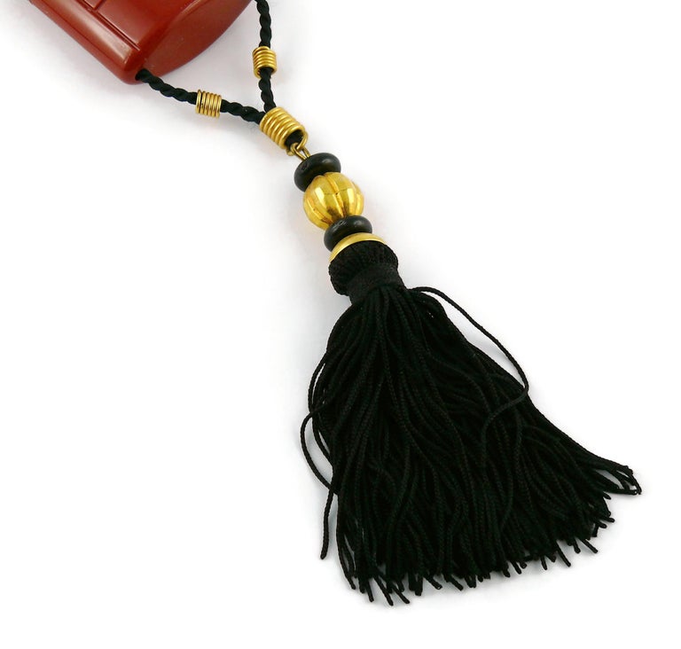 Yves Saint Laurent YSL Vintage Opium Inro Pendant Necklace For Sale at ...