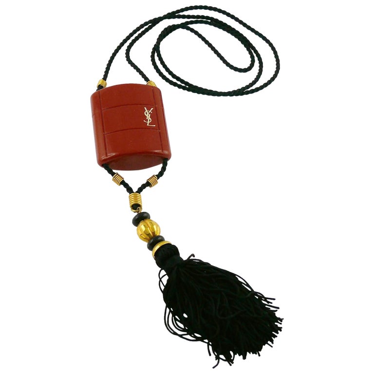 Yves Saint Laurent YSL Vintage Opium Inro Pendant Necklace For Sale at ...