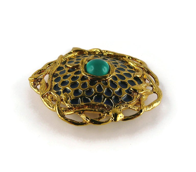 Yves Saint Laurent YSL Vintage Snake Serpent Brooch Pendant at 1stDibs