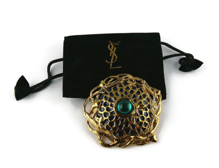 Yves Saint Laurent YSL Vintage Snake Serpent Brooch Pendant at 1stDibs
