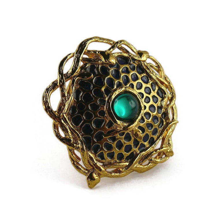 Yves Saint Laurent YSL Vintage Snake Serpent Brooch Pendant at 1stDibs