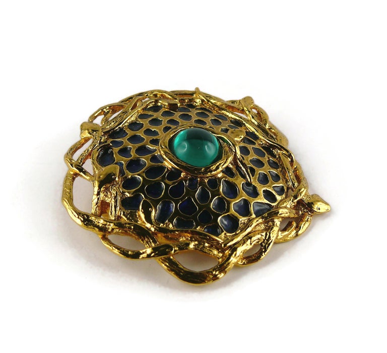 Yves Saint Laurent YSL Vintage Snake Serpent Brooch Pendant at 1stDibs