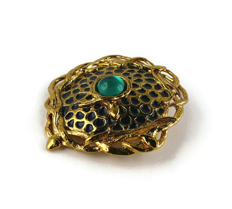 Yves Saint Laurent YSL Vintage Snake Serpent Brooch Pendant at 1stDibs