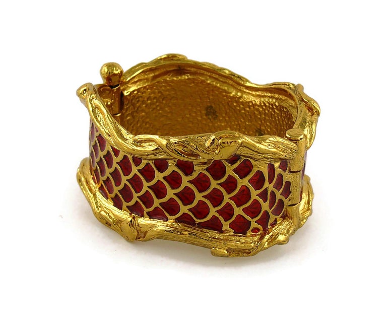 Yves Saint Laurent YSL Vintage Snake Serpent Cuff Bracelet at 1stDibs