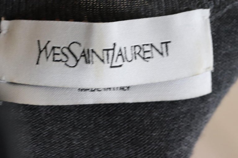 Yves Saint Laurent Zip Detailed Wool Sweater Xsmall For Sale at 1stDibs