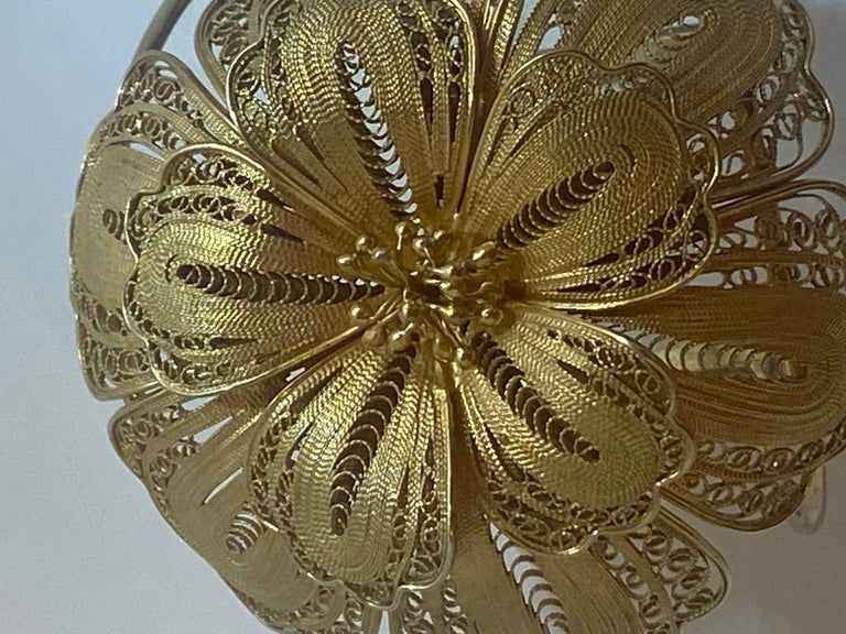 Yvone Christa Delicately "Bursting Floral" Sterling Based, Gold Overlay ...