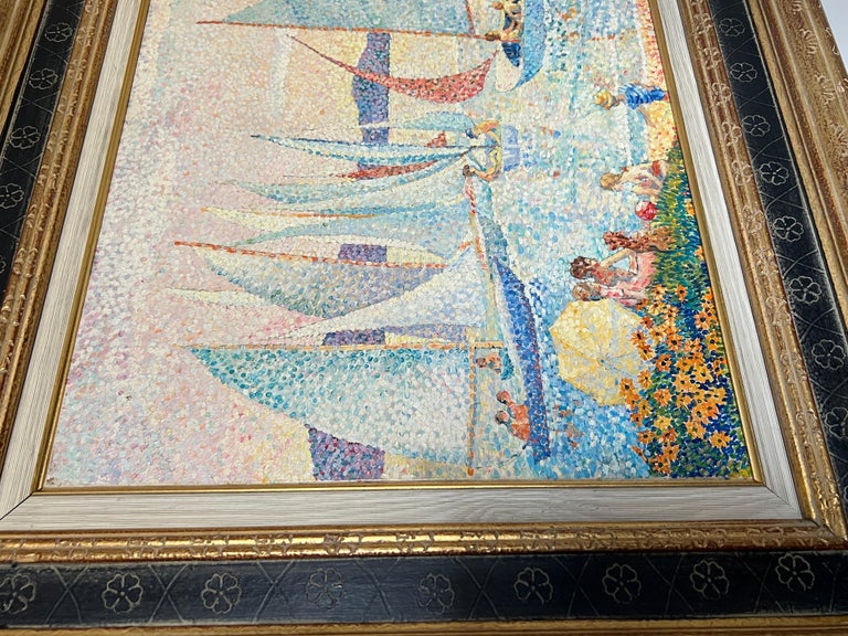 Yvonne Canu “Les Regates” French Pointillist Impressionist School ...