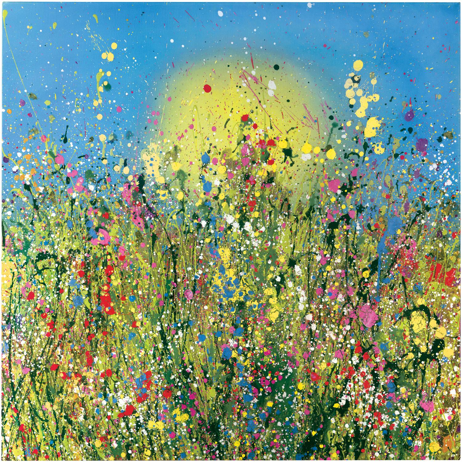 Yvonne Coomber - Wild Flowers abstract Landscape Painting at 1stDibs