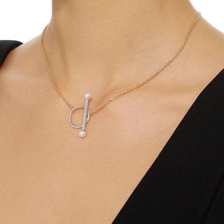 Yvonne Leon's Barre necklace in 18 Karat Yellow Gold with Diamonds and ...