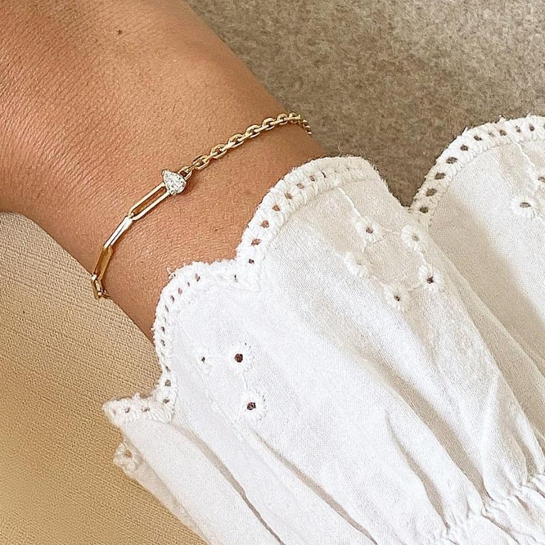 Yvonne Leons Bracelet In White And Yellow Gold 18 Karat With Diamond