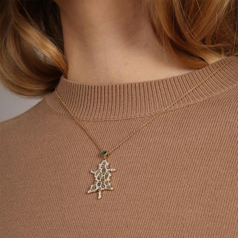 Yvonne Leon Collier léopard « Carpet » en or 18 carats, diamants et ...