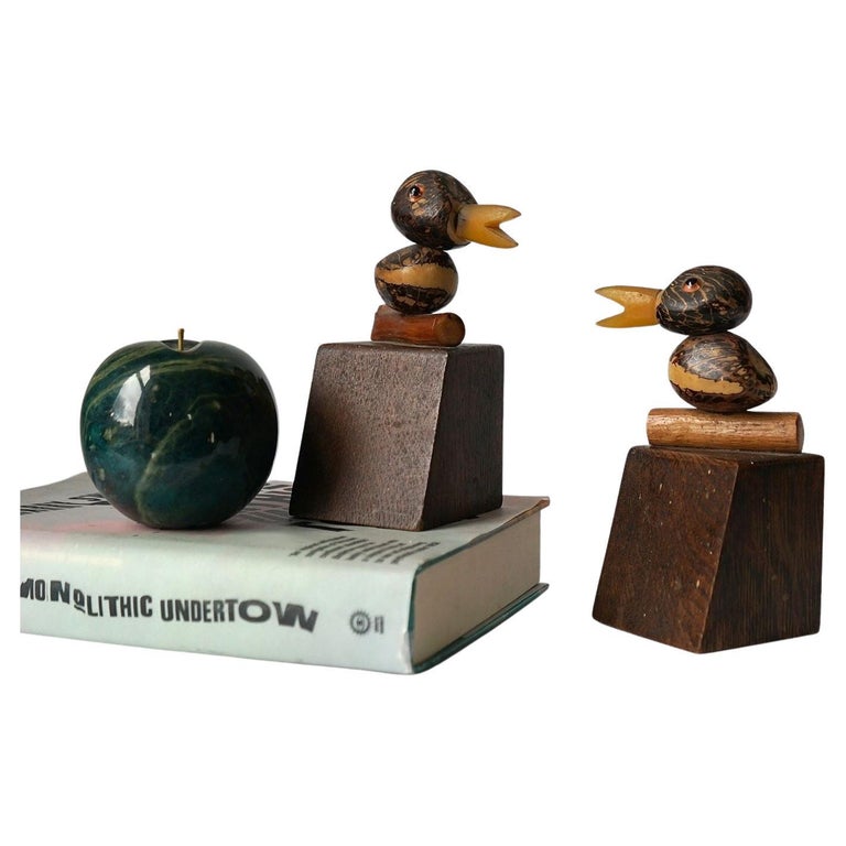 Yz Nut Bird Bookends by Henry Howell and Co. 1920's at 1stDibs