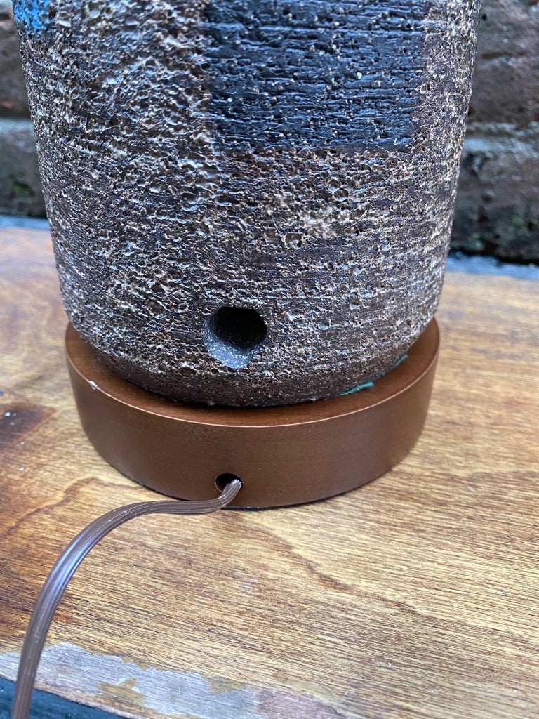 Zaalberg Dutch Pottery Abstract Design Lamp at 1stDibs