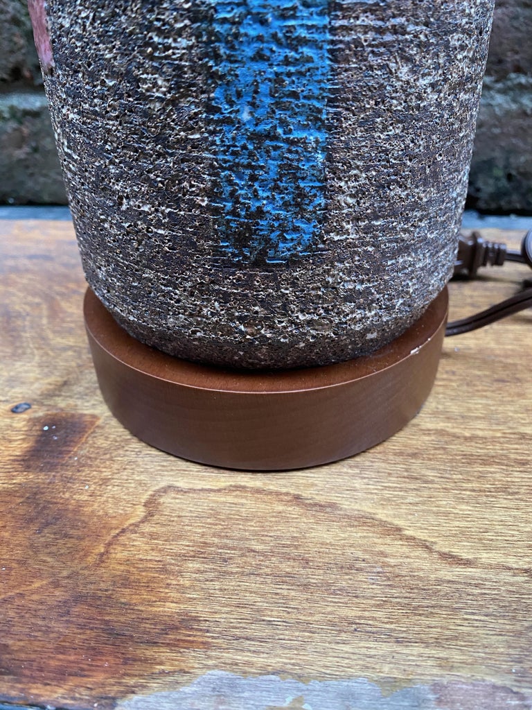 Zaalberg Dutch Pottery Abstract Design Lamp at 1stDibs
