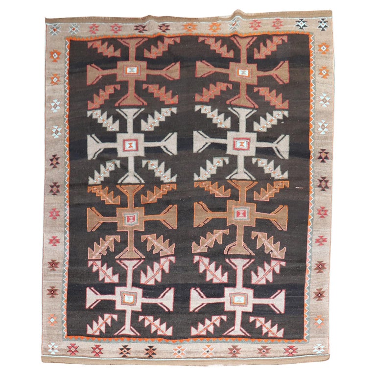 Zabihi Collection Abstract Primitive Turkish Kars Carpet For Sale at ...