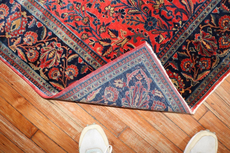 Zabihi Collection Traditional Manchester Wool Antique Kashan Rug For ...