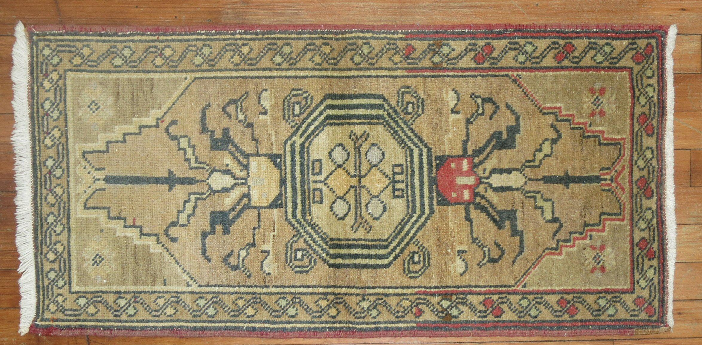 Zabihi Collection Turkish Mini Anatolian Rug For Sale at 1stDibs