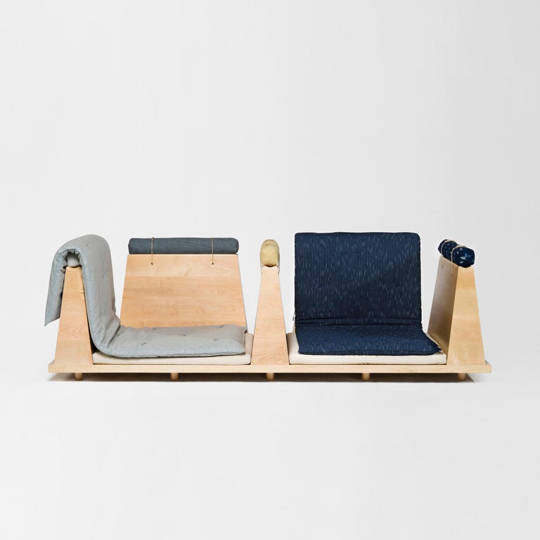 Zabuton Sofa, Handmade Japanese Futon on Modular Maple Frame, Kvadrat ...
