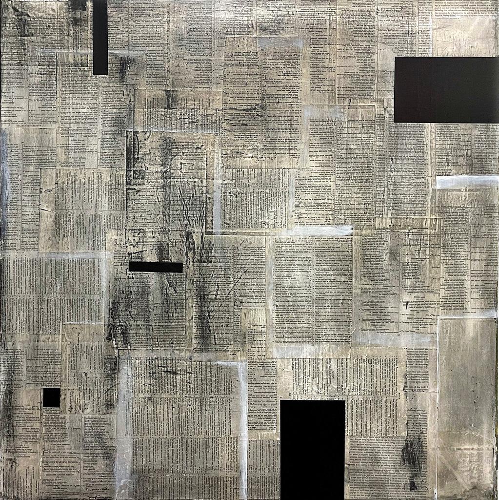 Irena Orlov - Minimal Black White Painting BW Abstract Poetry in Black ...