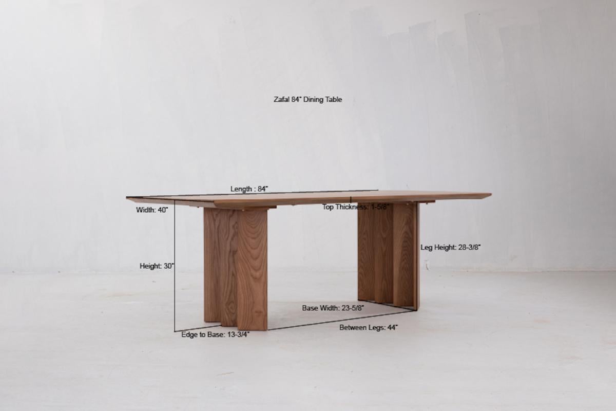 Zafal Dining Table 84 Black Minimalist Dining Table In Wood For Sale
