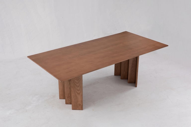 Zafal Dining Table 84 Sienna Minimalist Dining Table In Wood For