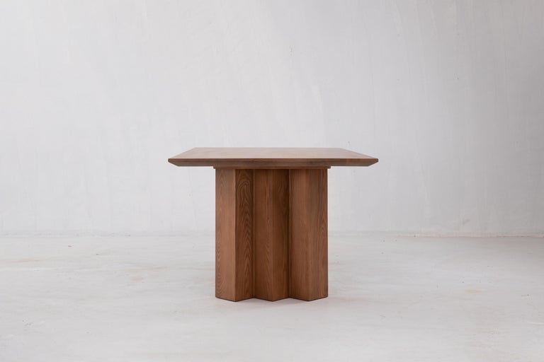 Zafal Dining Table 84 Sienna Minimalist Dining Table In Wood For