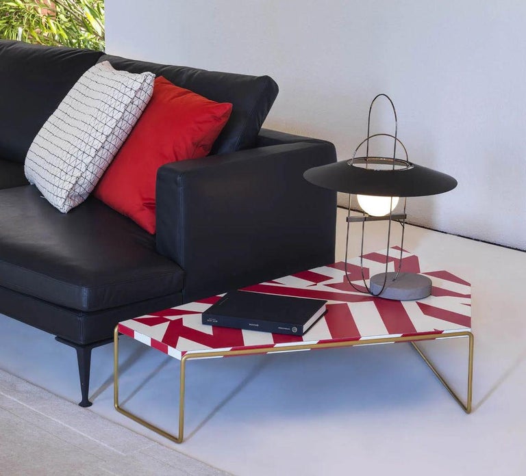 Zagazig Side Table Red and White Stripes by Driade For Sale at 1stDibs