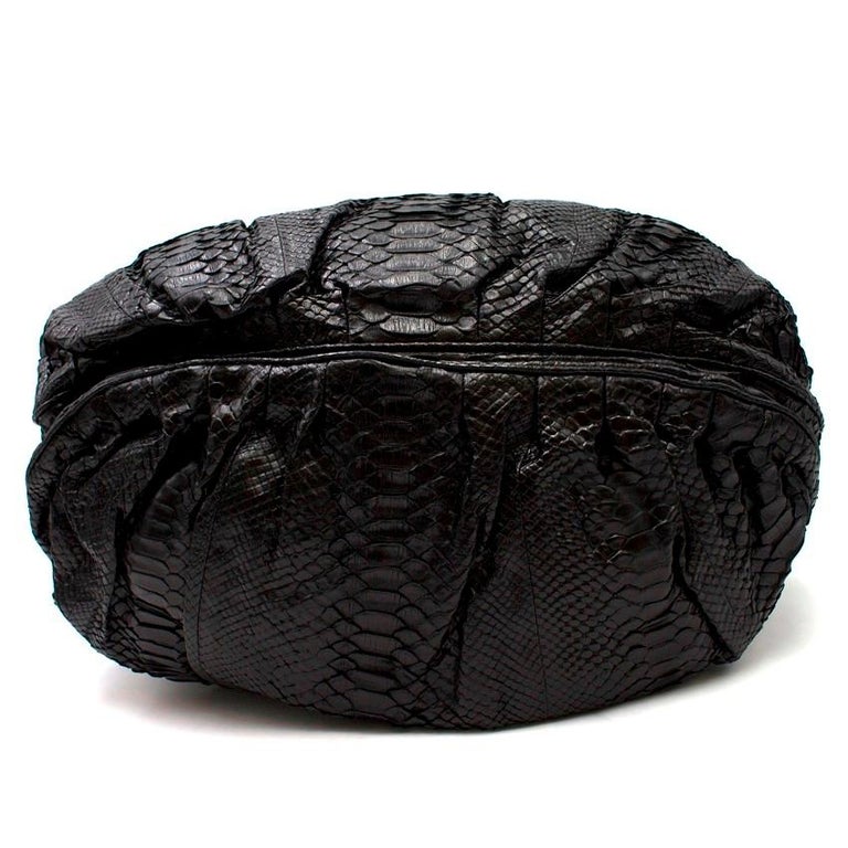 Zagliani Black Python Handbag at 1stDibs