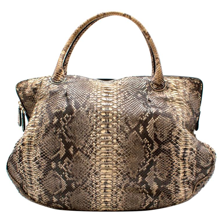 Zagliani Python Leather Tote Bag 44cm at 1stDibs | zagliani python bag