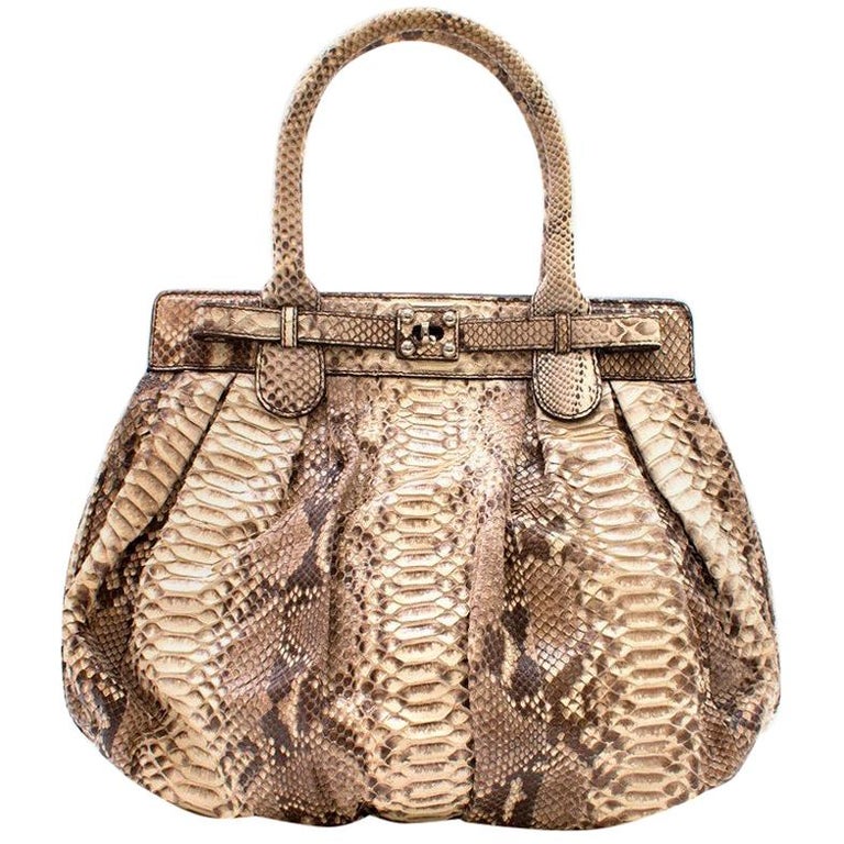 Zagliani Python Roccia Bag For Sale at 1stDibs | zagliani bag, zagliani python bag