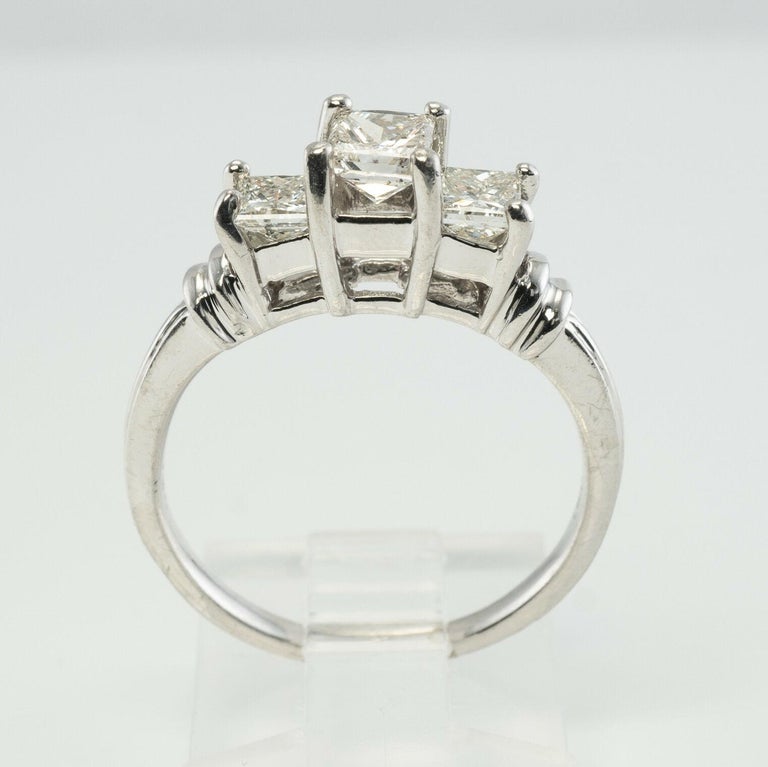Zai Diamond Ring Platinum Band .89 TDW Engagement For Sale at 1stDibs