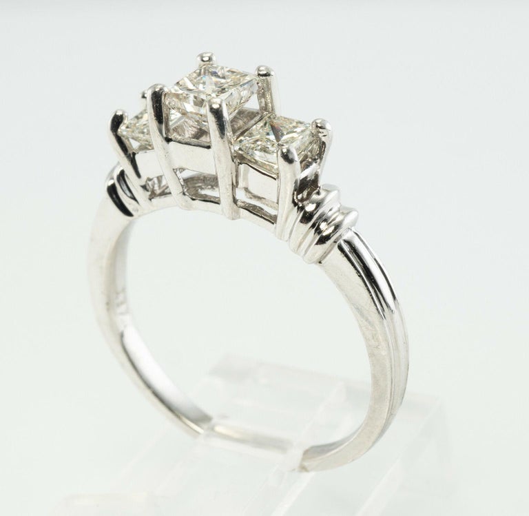 Zai Diamond Ring Platinum Band .89 TDW Engagement For Sale at 1stDibs