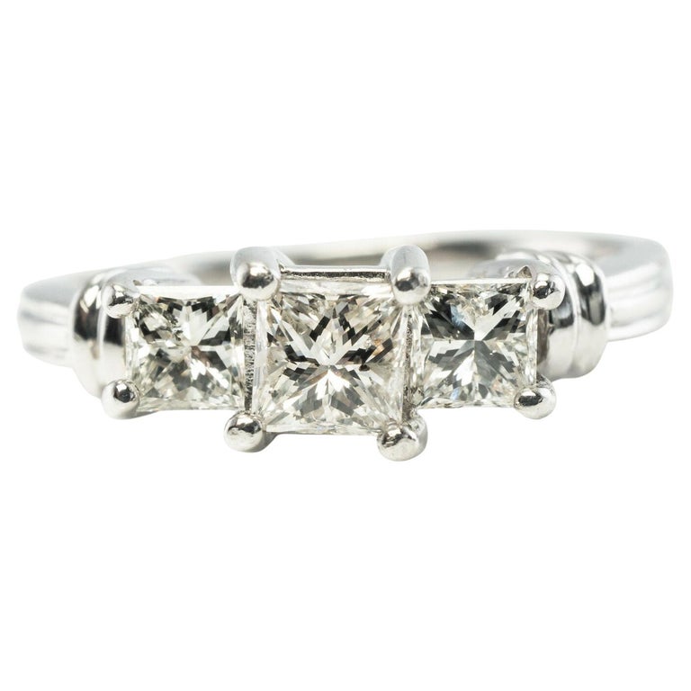 Zai Diamond Ring Platinum Band .89 TDW Engagement For Sale at 1stDibs
