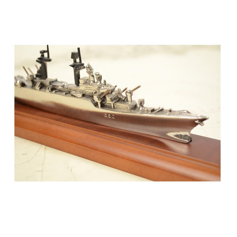 Zama Model of the Ship Vittorio Veneto Mounted on a Wooden Base at 1stDibs