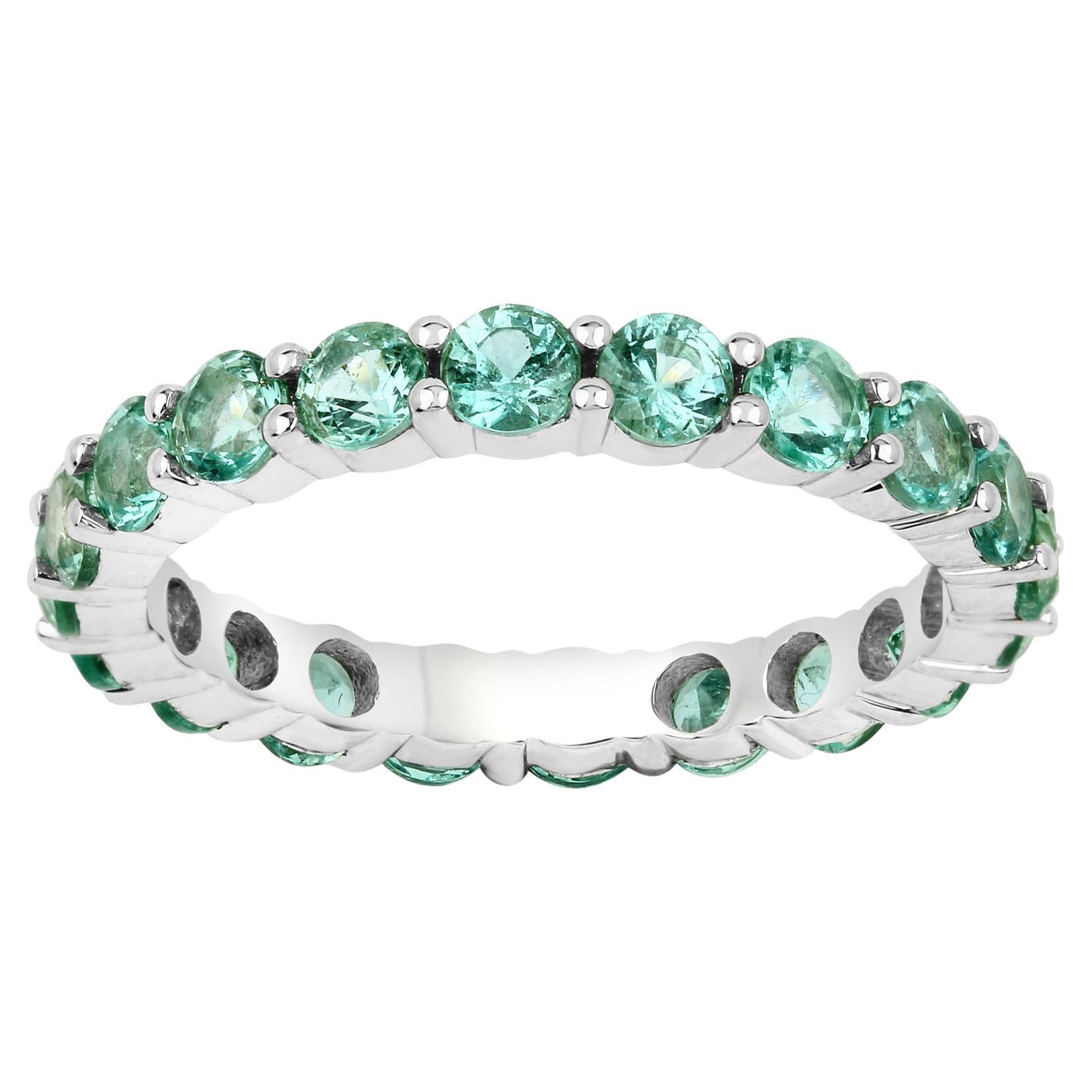 Evergreen Emerald Eternity Band For Sale at 1stDibs | emerald infinity ...
