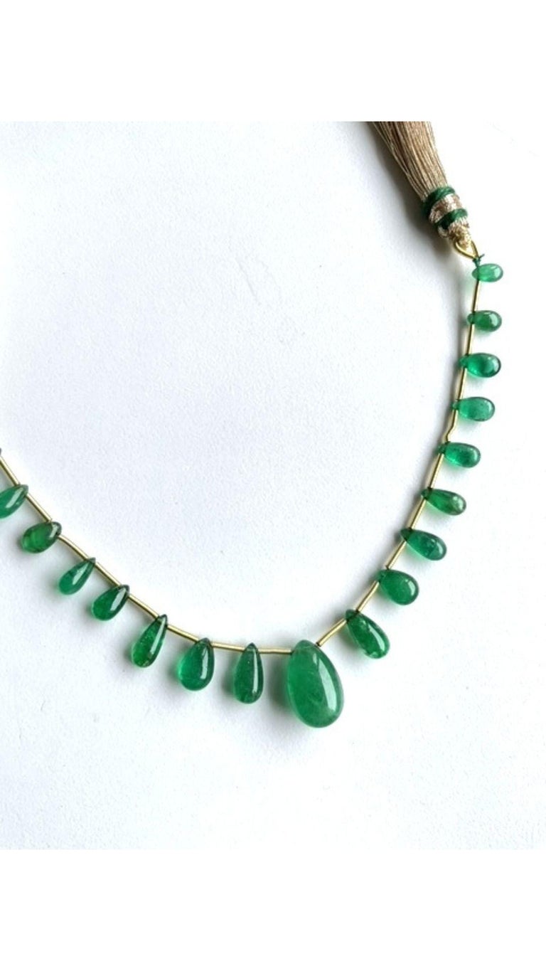 Zambian Emerald Layout Suite Smooth Drops Natural Gemstone for Fine ...
