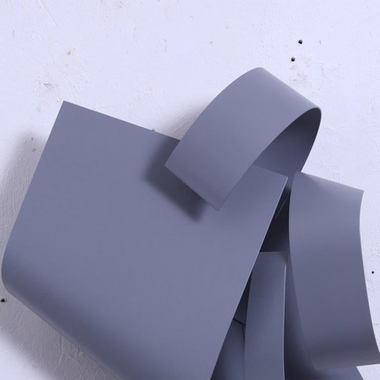 Zammy Migdal - Stirring Within Light Gray Abstract Metal Wall Sculpture ...
