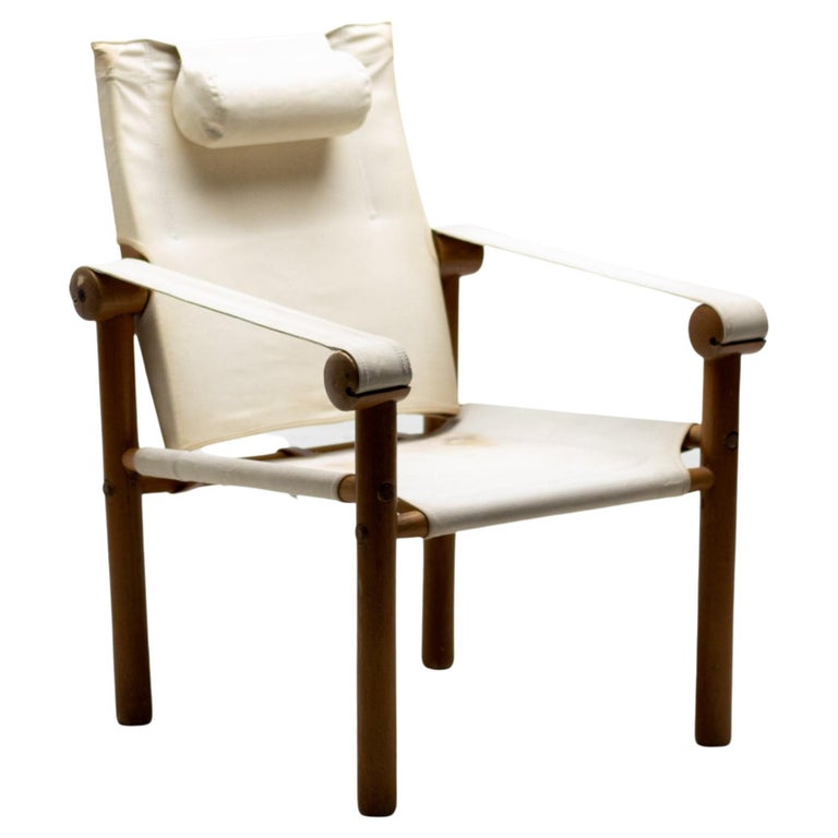 Zanotta Canvas Dismountable Safari Chair For Sale at 1stDibs