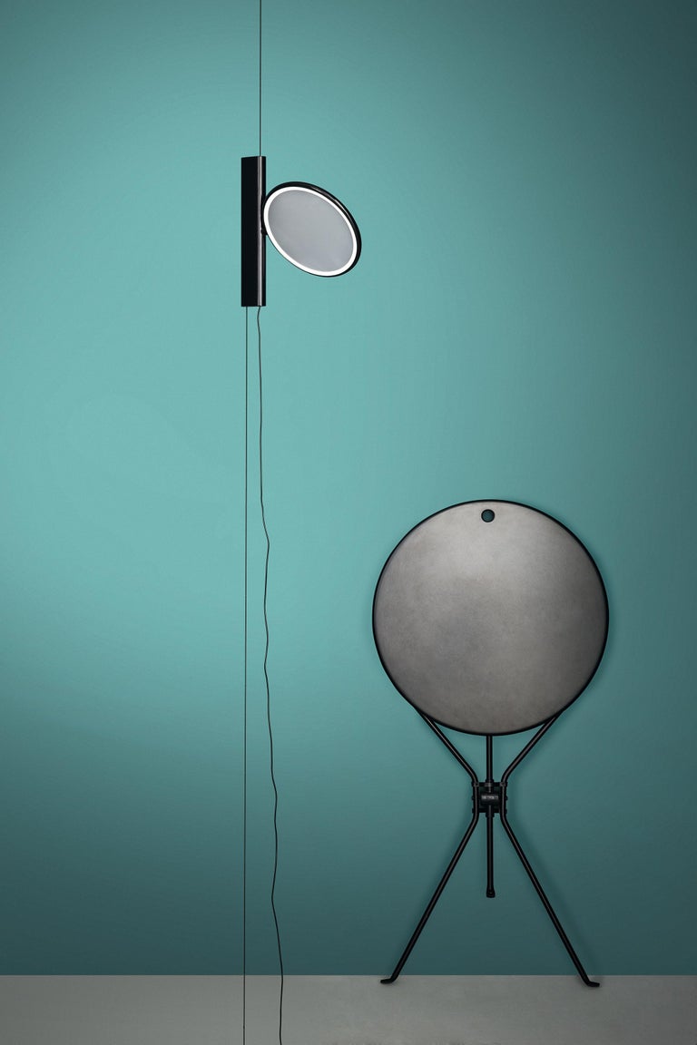 Zanotta Cumano Folding Table in Black Finish with Steel Top For Sale at ...