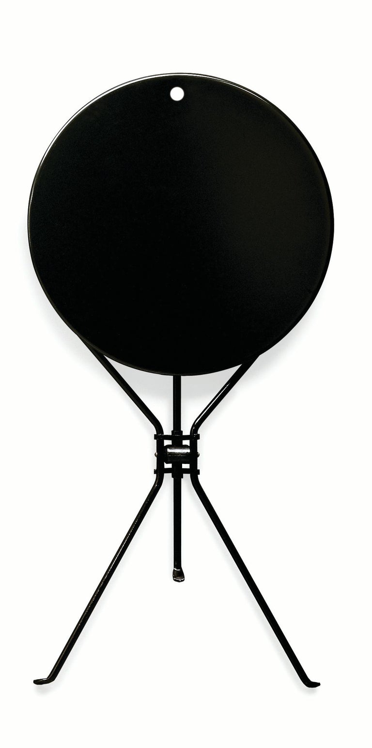 Zanotta Cumano Folding Table in Black Finish with Steel Top For Sale at ...