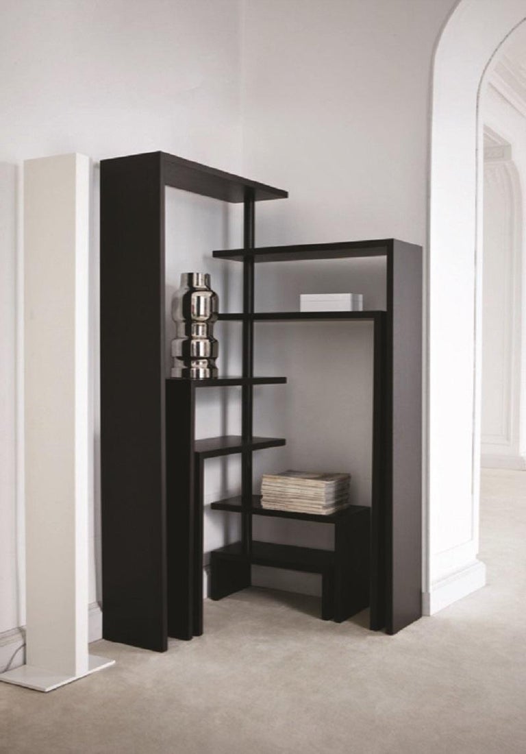 Zanotta Joy Rotating 5 Shelf Unit in Burgundy Medium Density Fiberboard ...