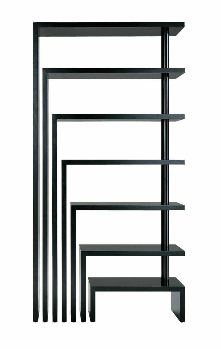 Zanotta Joy Rotating 7 Shelf Unit in Black Medium Density Fiberboard ...